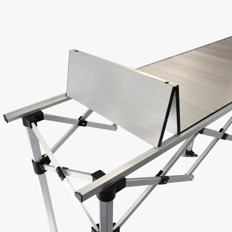 Portable Bar Table With Shelf | Small 1.5m Folding Metal Bar Table
